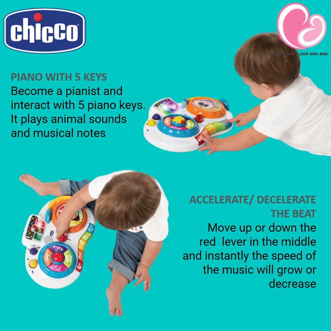 Chicco Happy Music Piano DJ Mixy (1-4 years) | Mainan Budak Musikal ...