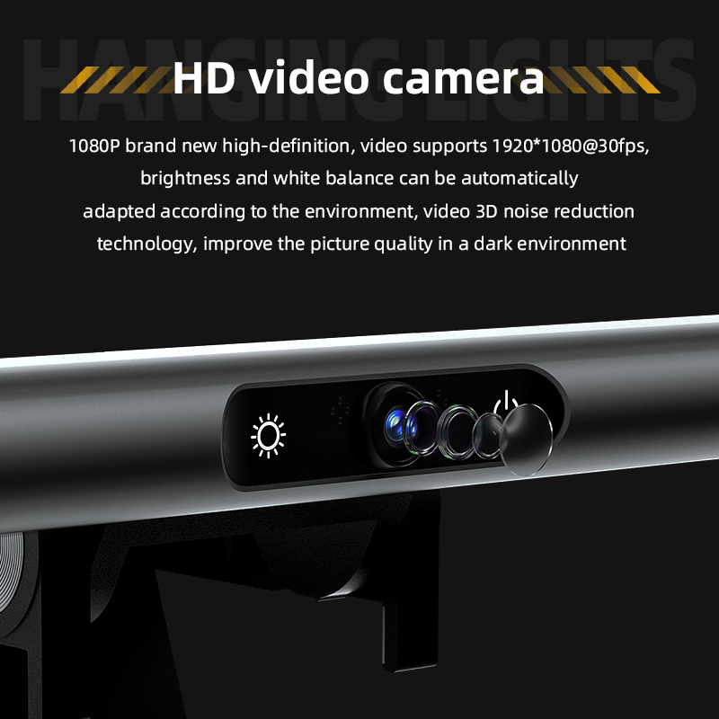 Zehco 3 In 1 Monitor Light Bar Computer Webcam Microphone Adjustable ...