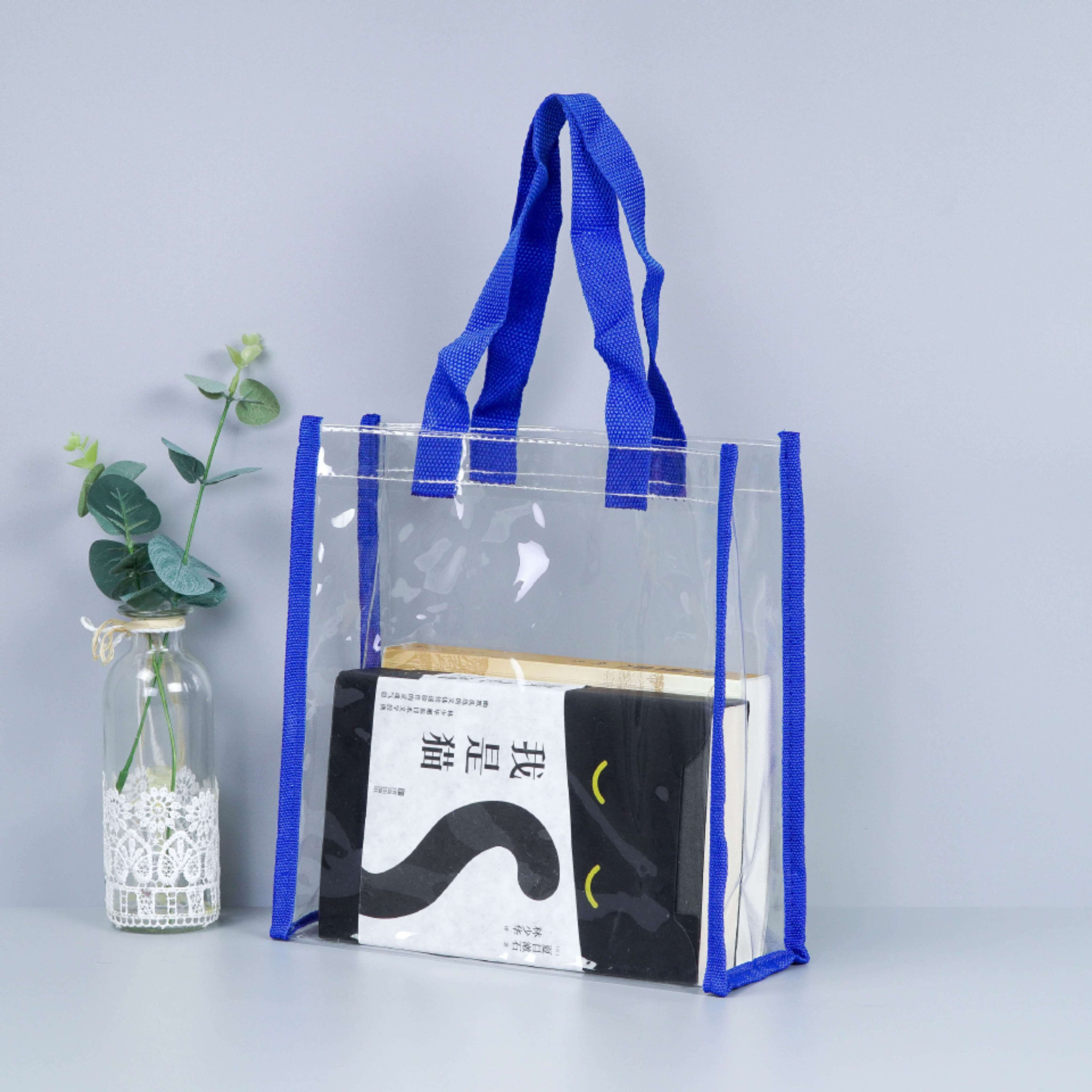 Clear PVC Tote Bag Handbag Shopping Bag Gift Bag Transparent PVC ...