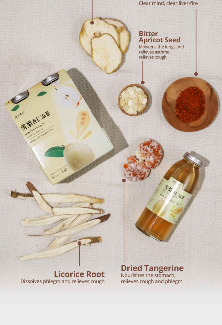 Herbal Farmer Snow Pear Herbal Tea 雪梨杏仁凉茶 ( 250 ML x 4 Bottles ...