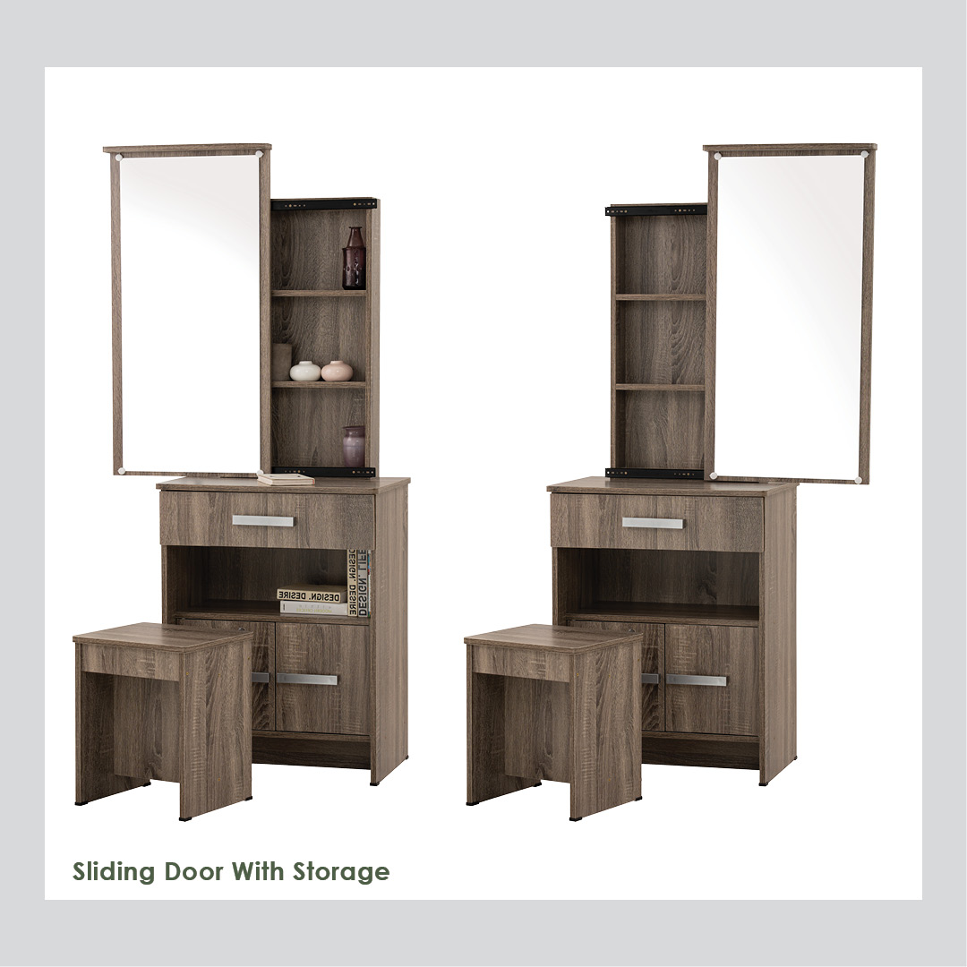 Furniture Direct NAOMI Dressing Table With Stool-White | Shopee Malaysia