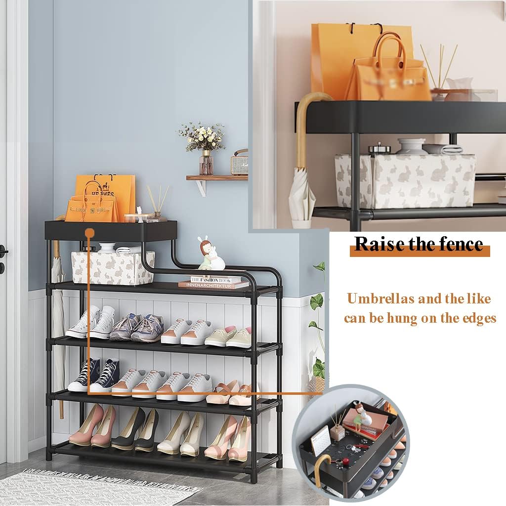 NEW STYLE 6 Tier Steel Shoe Rack With Storage Tray Almari Kasut ...