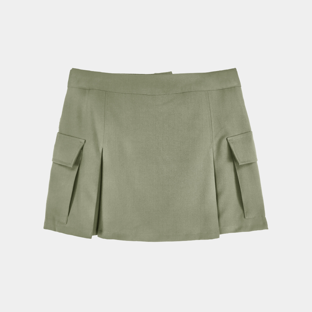 HI STYLE Women Short Skort Cargo - Army Green - FVJ310071 / Skort ...