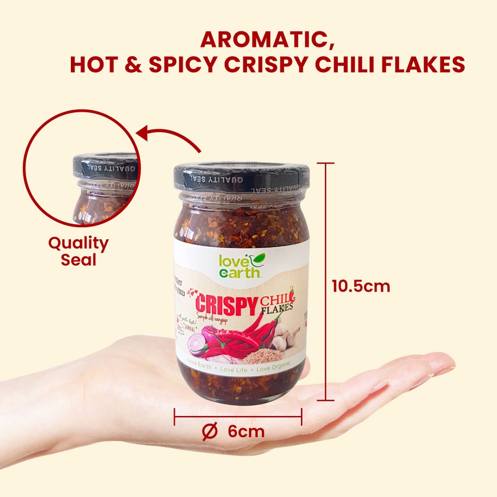 LOVE EARTH Crispy Chili Flakes Chili Flake Cili Kering FITSAMBAL Sambal ...