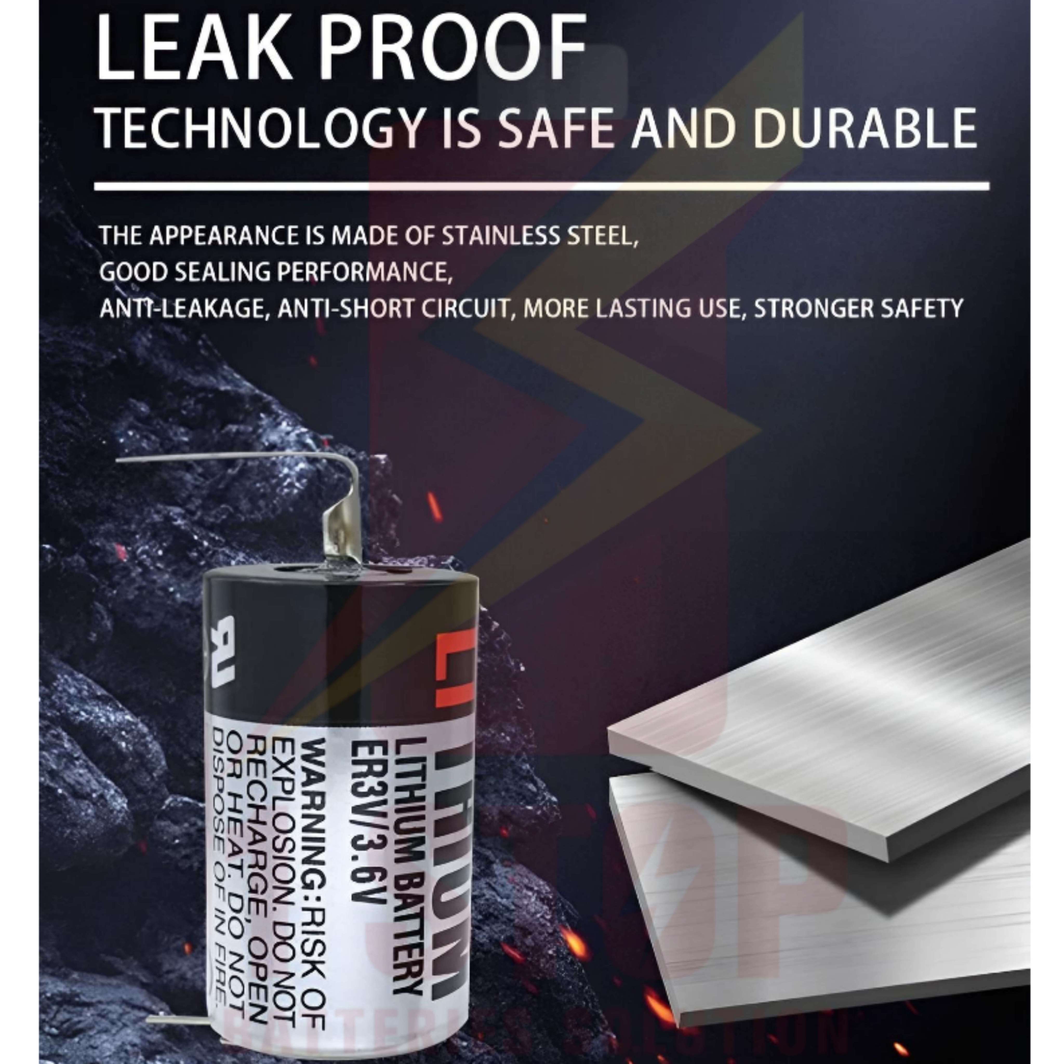 Original Toshiba ER3V 3.6V 1000mAh Lithium Batteries with Plug ...