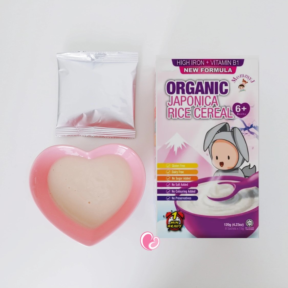 MommyJ Organic Rice Cereal Baby 120g (Japonica/ 3 Grains), 宝宝米糊 | Shopee Malaysia