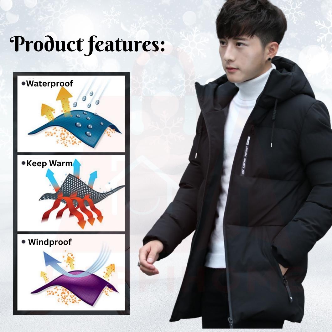 Winter Down Jacket Plus Size Men Windproof Coat Cold Jacket Men 羽絨服男 ...