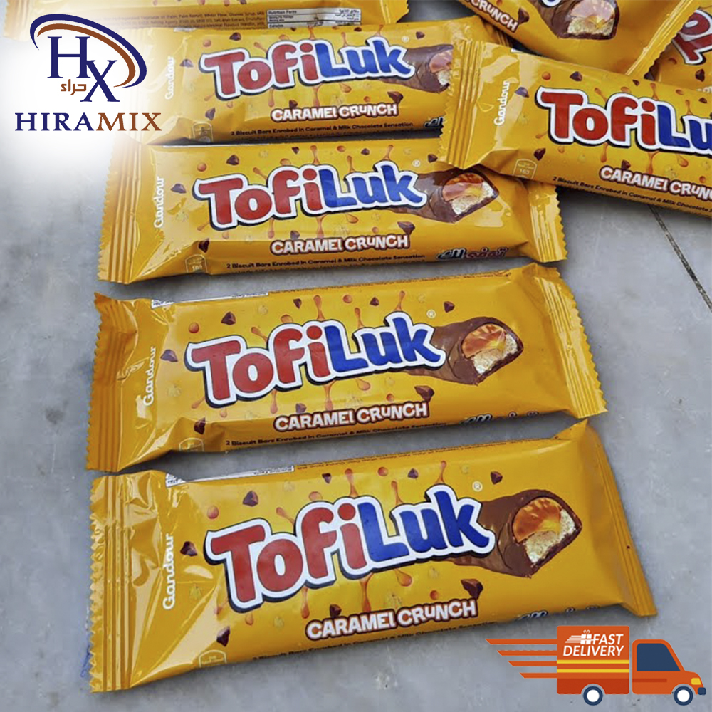 Tofiluk Chocolate Carmel Crunch (TWO FINGERS) 33g Arab Coklat Saudi | Shopee Malaysia
