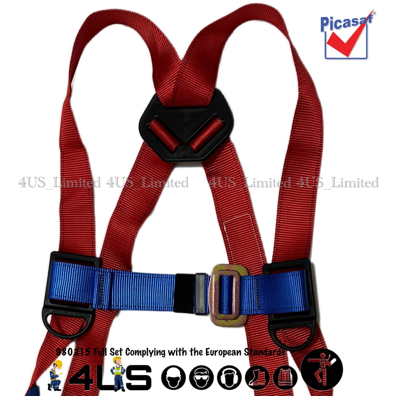 PICASAF SAFETY Full Body Harness & Double Lanyard with Shock Absorb | SIRIM & DOSH | Shopee Malaysia