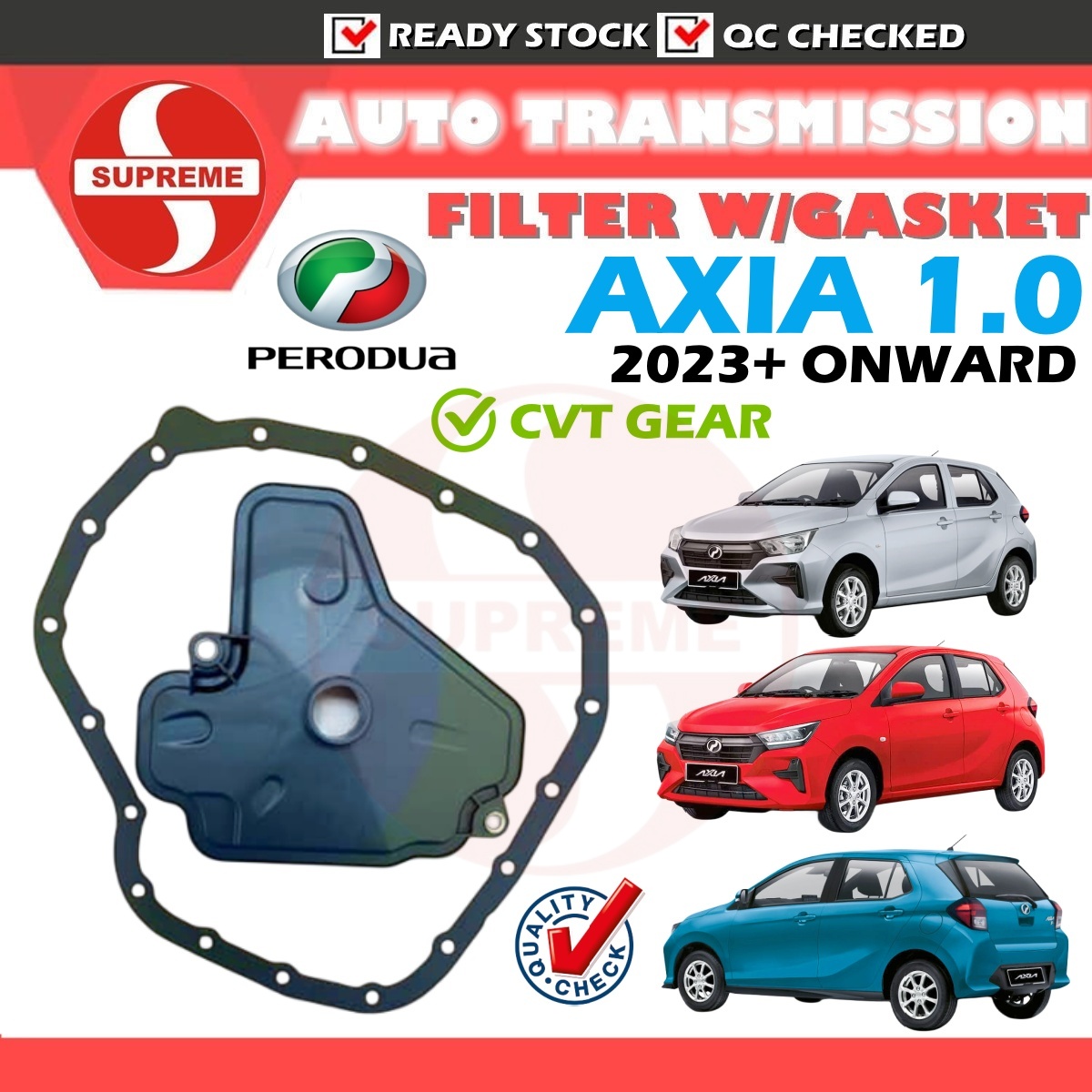 S2U Filter Gearbox Auto Perodua Axia 1.0 CVT ATF Automotive Oil Car ...