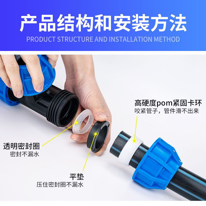 PA New Material HDPE 20mm 25mm 32mm Poly Fitting Poly Pipe Connector ...