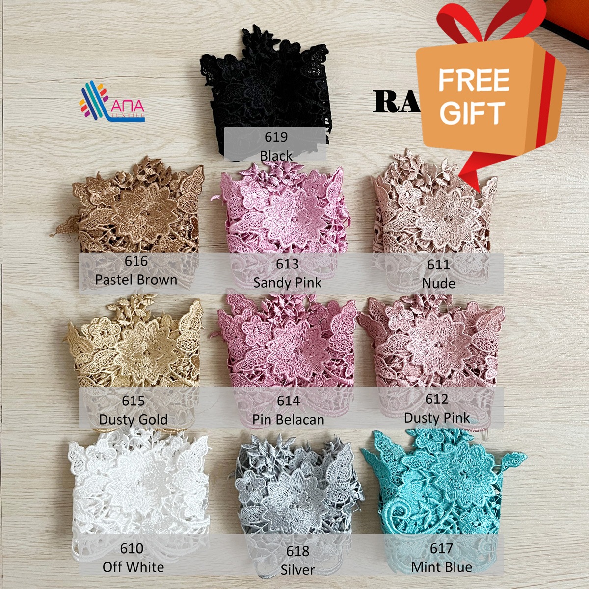 【FREE LACE】Shantung Shining Silk Bidang 58 Fabric For Bride's Dress Ana ...