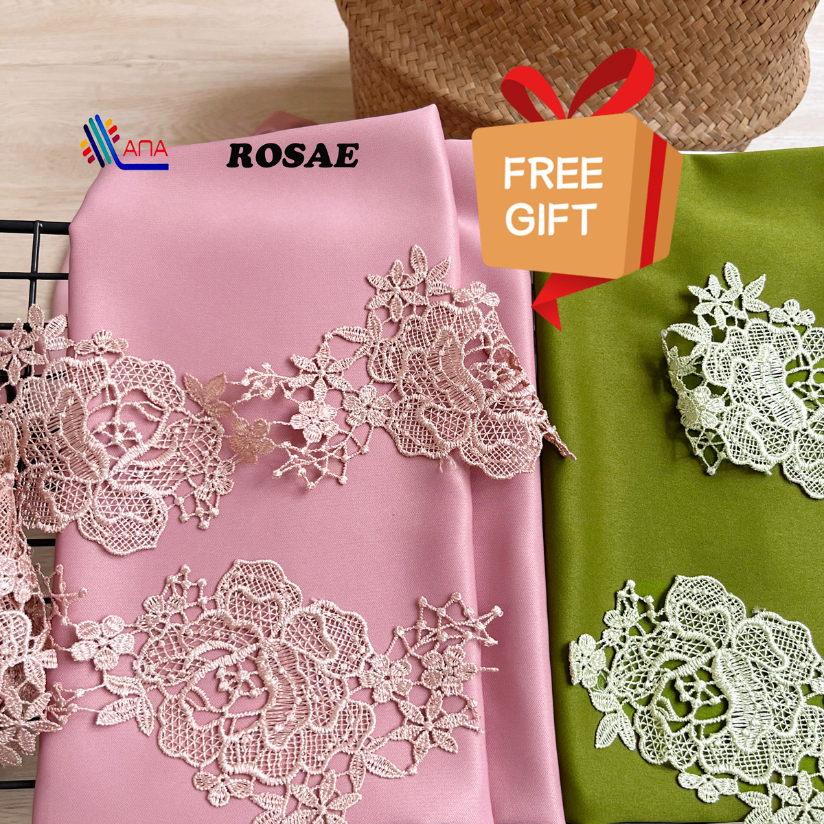 【FREE LACE】Shantung Shining Silk Bidang 58 Fabric For Bride's Dress Ana ...