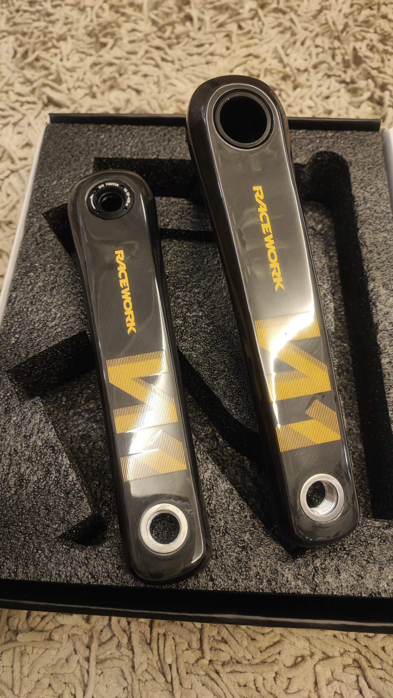 Racework Carbon Crank Crankset 170mm Chainring 34-50 and 36-52 Road ...