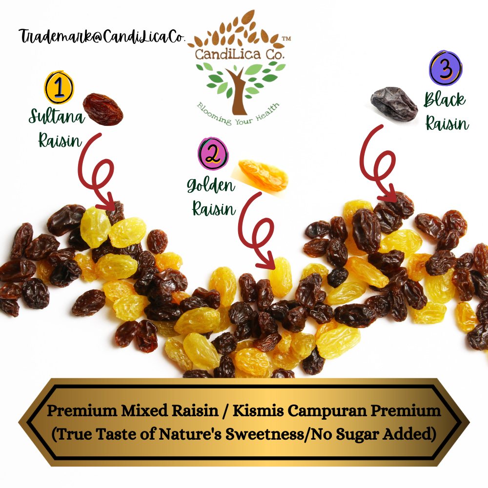 CandiLica Co. Premium Mixed Raisin – Product of Iran – Healthy Snacking ...