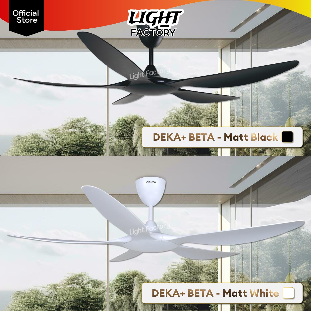 🔥NEW🔥DEKA+ BETA 56'' 5 Blades DC Motor Ceiling Fan 14 Speeds + TURBO ...