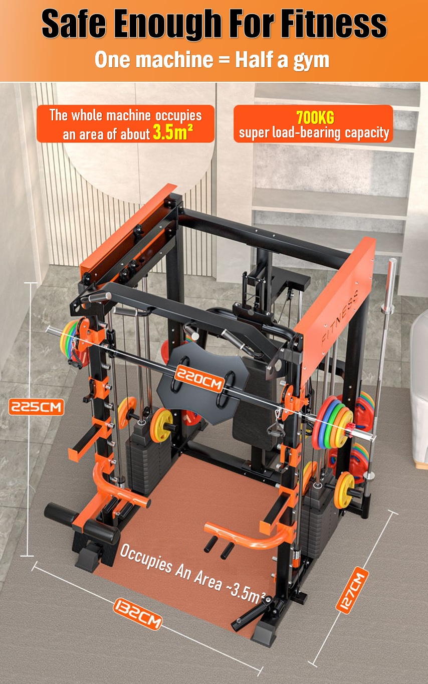 Commercial Grade Smith Machine Power Cage Rack Fitness Equipment Full ...