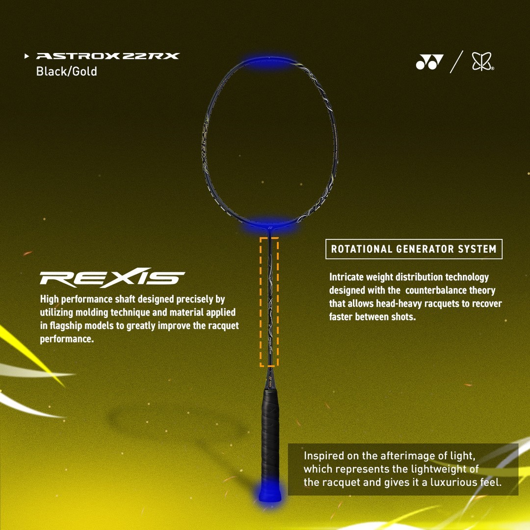 YONEX ASTROX 22 RX ( FOC STRING + STRINGGING + GRIP ) BADMINTON RACKET ...