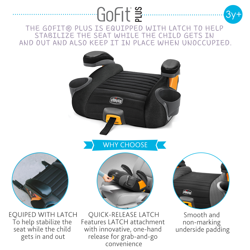 Chicco GoFit Plus Backless Booster Car Seat Base with IsoFix System ...