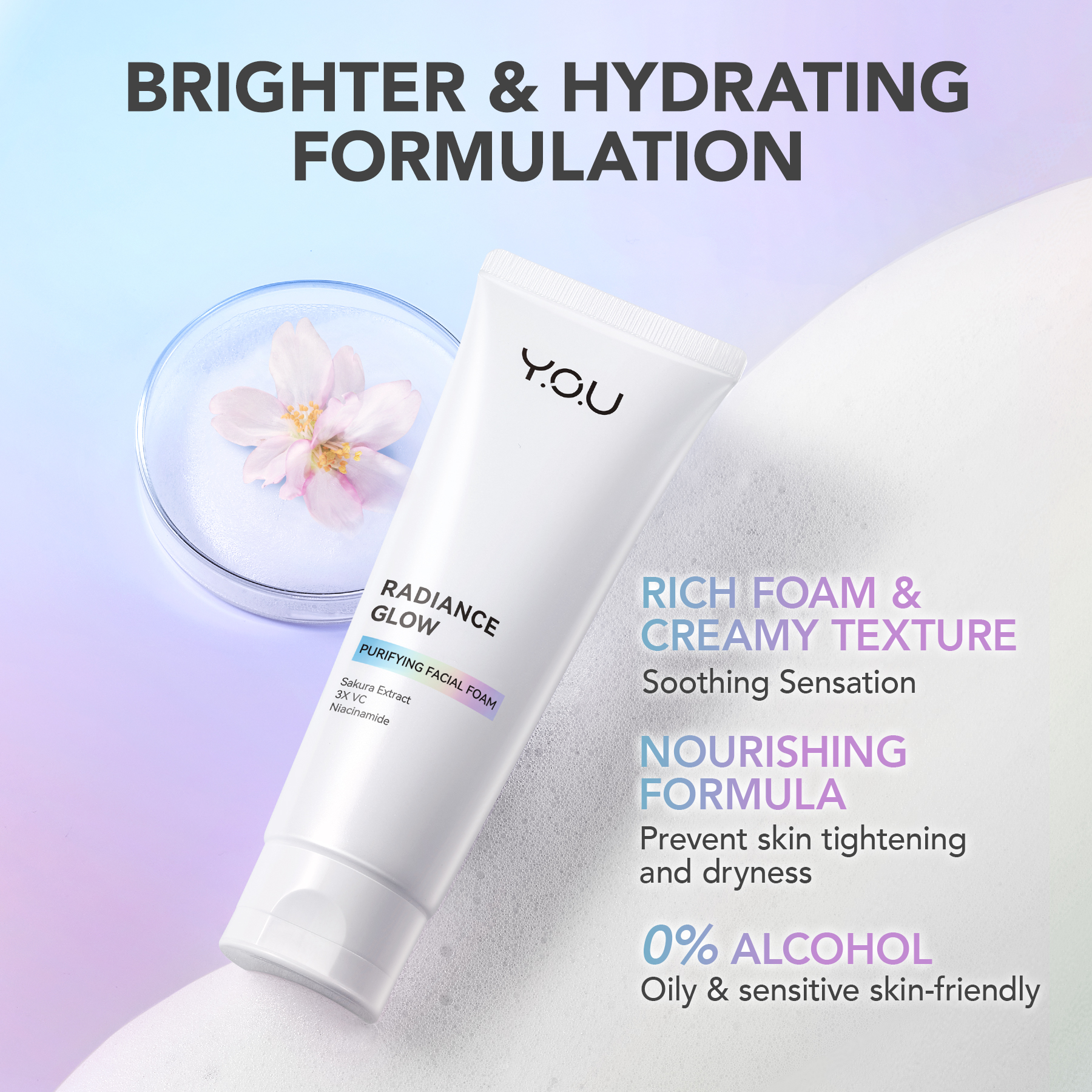 YOU Radiance Glow Starter Kit | Cleanser Serum Day Cream Night Gel with ...