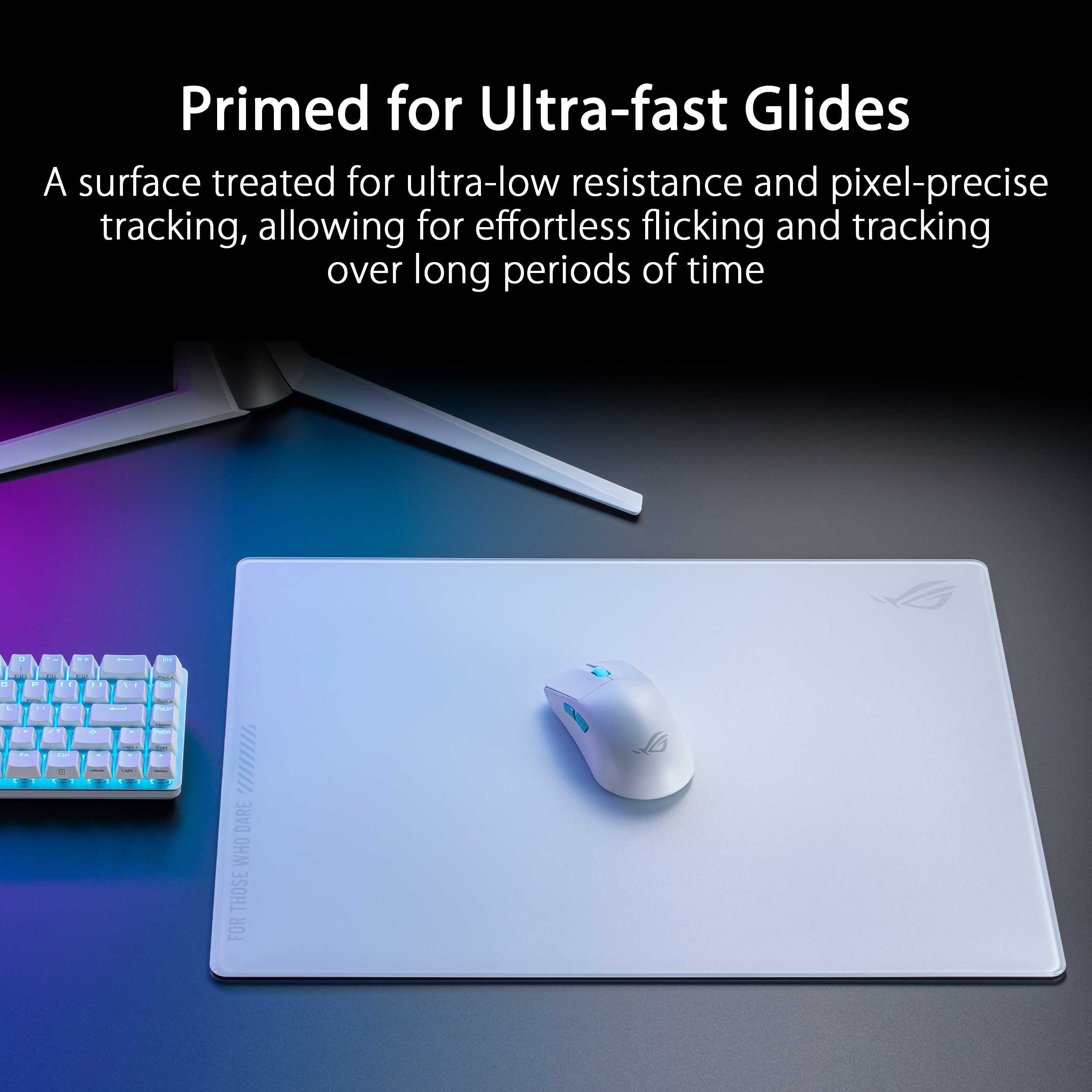 ROG Moonstone Ace L large gaming mouse pad made of tempered glass ...