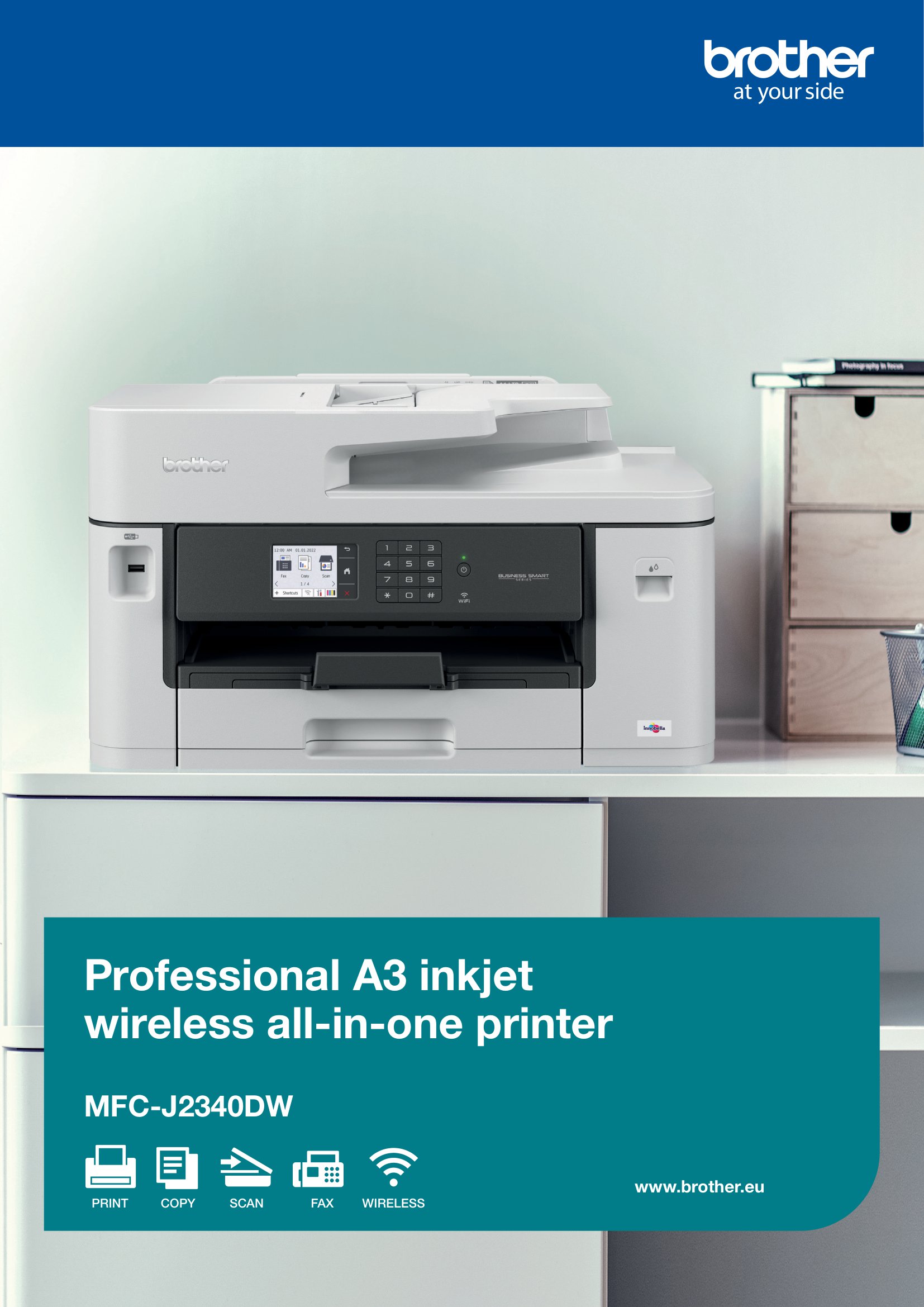 Brother MFC-J2340DW AIO Inkjet MFC Wireless Printer | A3 Print | A4 ...