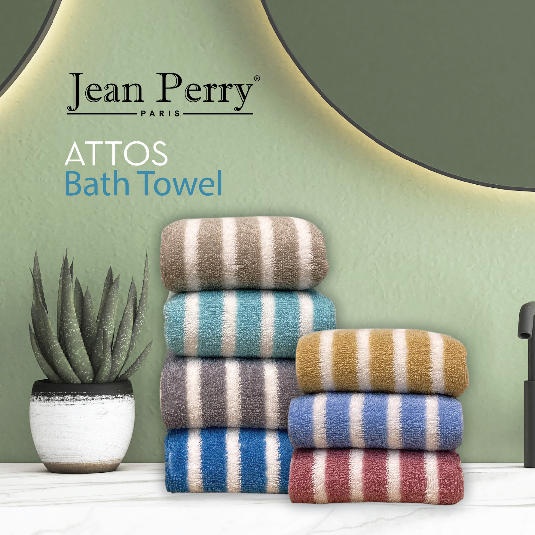 Jean Perry Attos Bath Towel Collection 100% Cotton 27" x 54" | Shopee ...