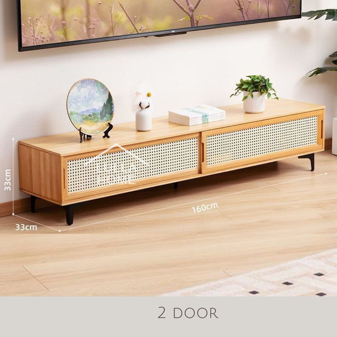 LullaHome Japanese Muji Style Home Living Television Cabinet Breathable ...