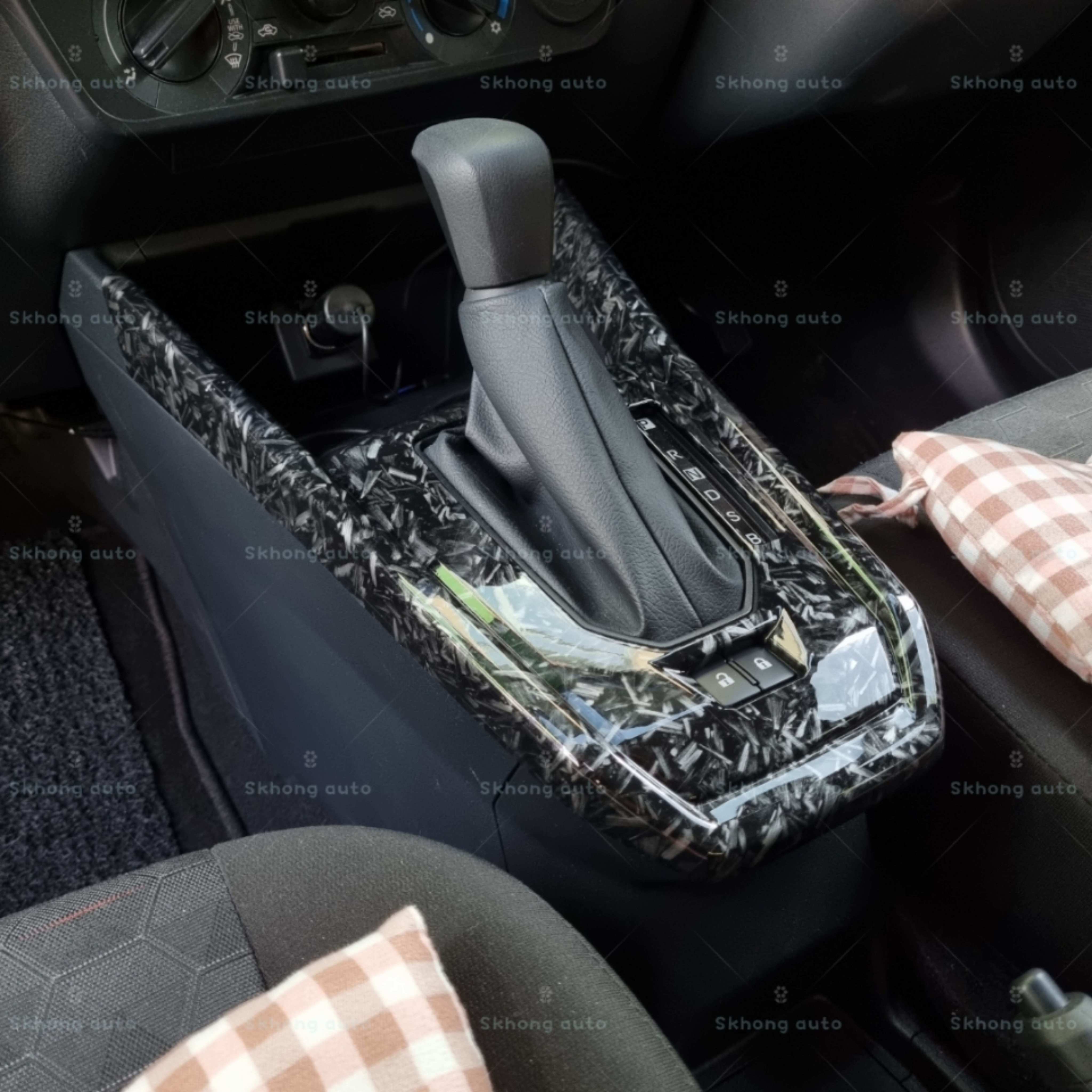 perodua axia 2023 carbon fiber gear shift panel frame cover garnish ...