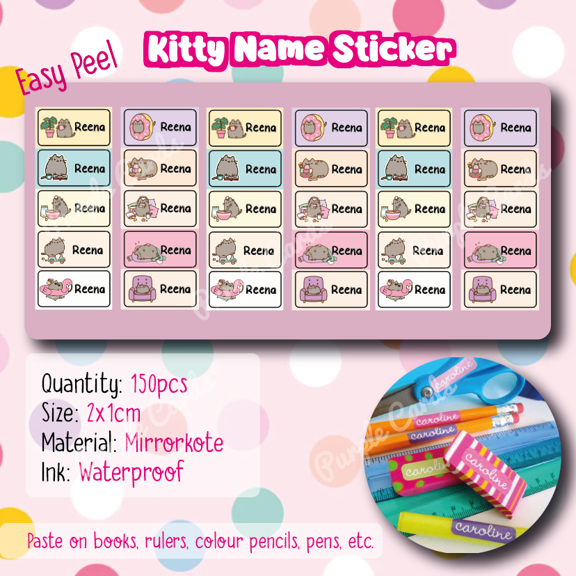 Sticker Nama 1X2cm 200pcs/ Sticker Name Label / Cartoon Sticker ...