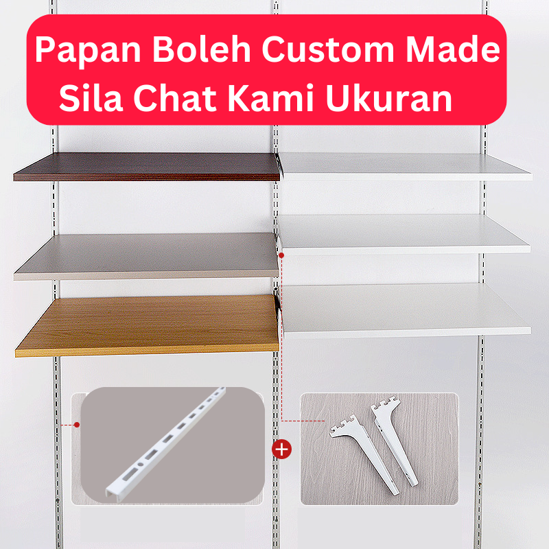 SW Full Set Lengkap Rel Dinding Tegak AA Dengan Braket L Rel Sokongan ...