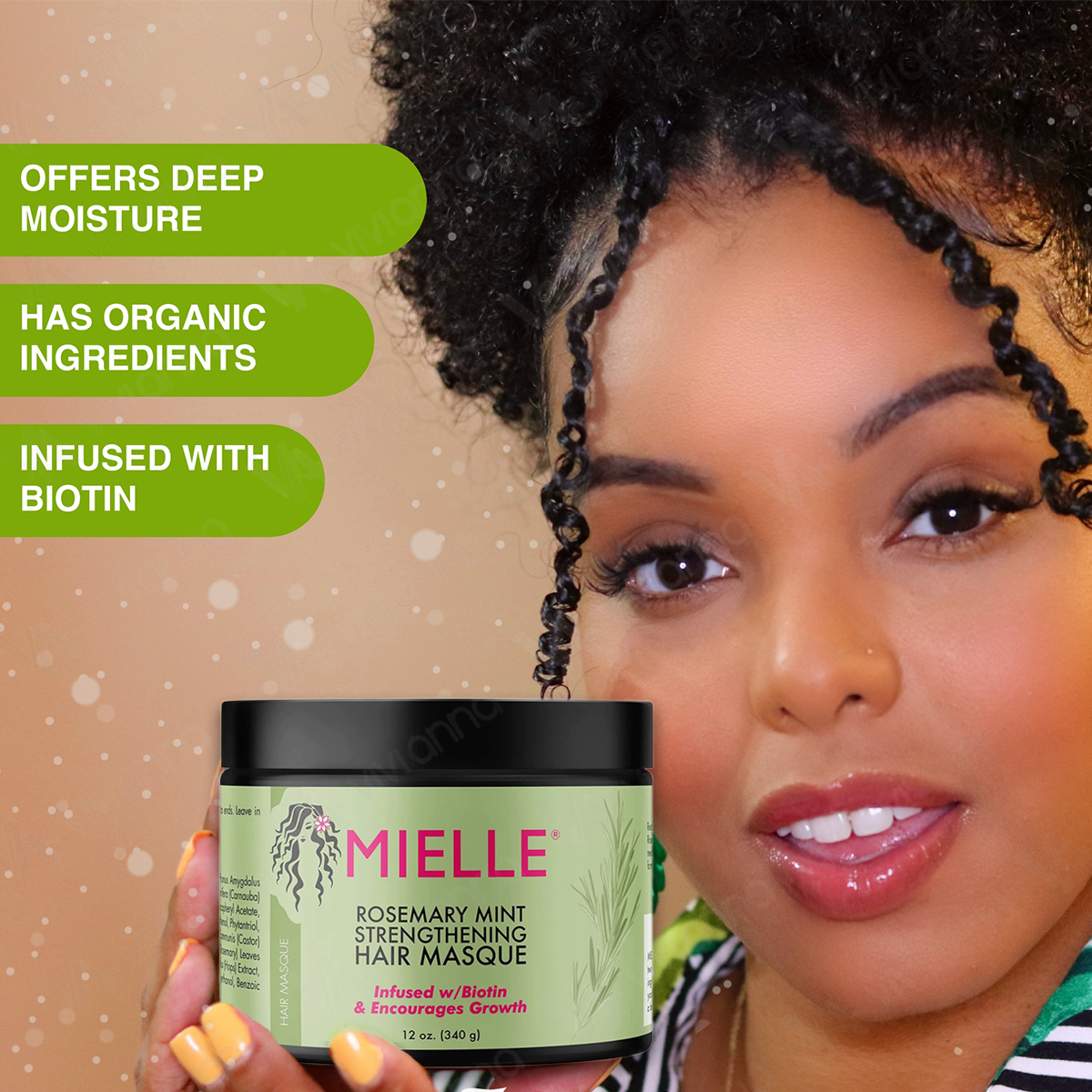 Mielle Hair Masque 340g, Mielle Organics Rosemary Hair Mask, Mint ...