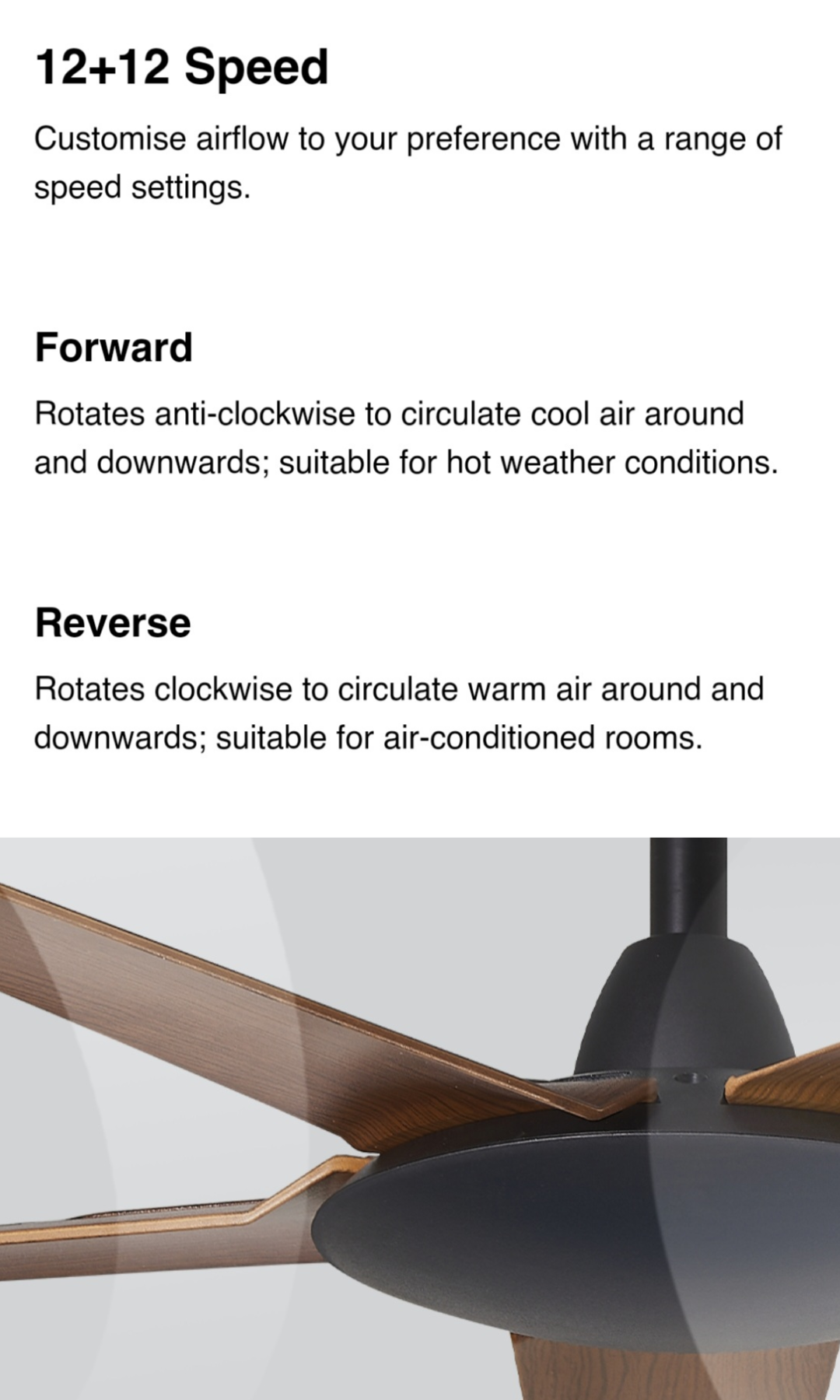 ALPHA COSA EX9 5B 56/46/40 DC Motor Ceiling Fan with Remote Control ...