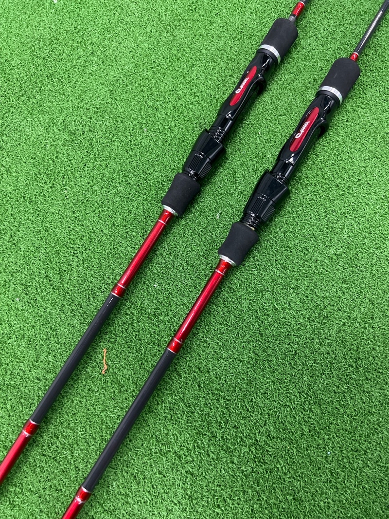 Eupro Red Hunter Gen 1 and Gen 2 Solid Carbon Jig Rod | Shopee Malaysia