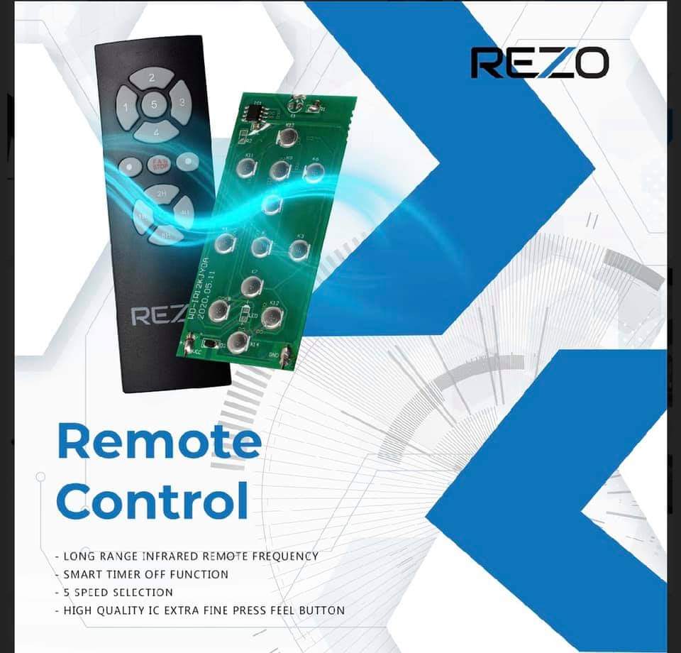 REZO S106 / S306 AC/DC Motor Ceiling Fan Steel Blades with Regulator ...