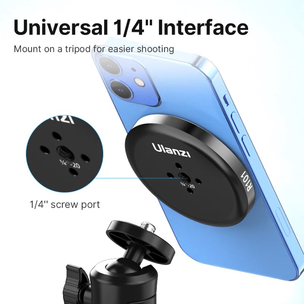 Ulanzi R101 Magnetic Safe Phone Holder to 1/4 Tripod Base Mount for ...