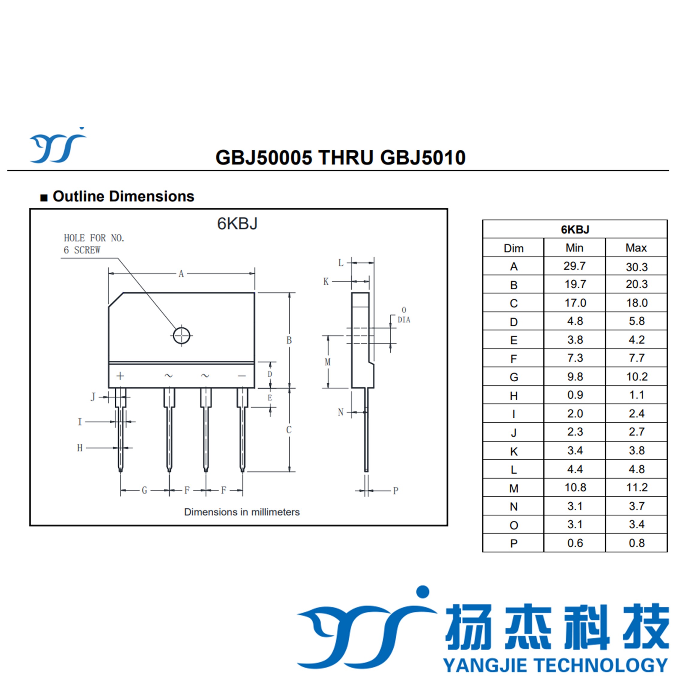 GBJ5010 GBJ 5010 Bridge Rectifier Penerus Jambatan 1000V 50A | Shopee ...