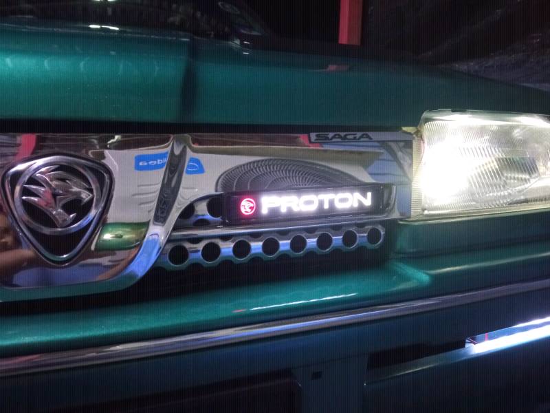 CAR LED FRONT GRILL LAMP PROTON PERODUA STYLING LOGO EMBLEM GRILLE ...