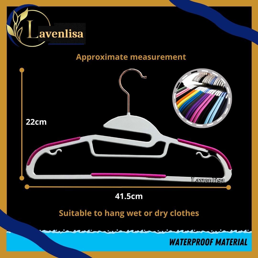 50 pieces Lavenlisa Premium ABS Hanger Rose Gold Hook Non-Slip Plastic ...