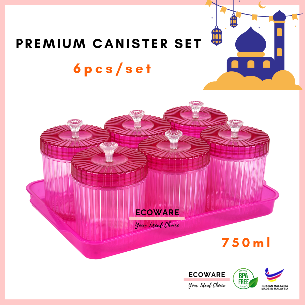 Mamashop 6pcsBekas Kuih Raya Set / Cookies Container Set / Bekas Kuih ...