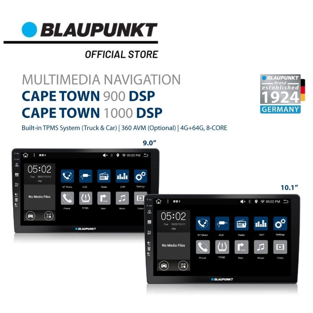 Blaupunkt CAPE TOWN 900/1000 DSP QLED Screen | Built-in TPMS System (Truck & Car) | 360 AVM ...