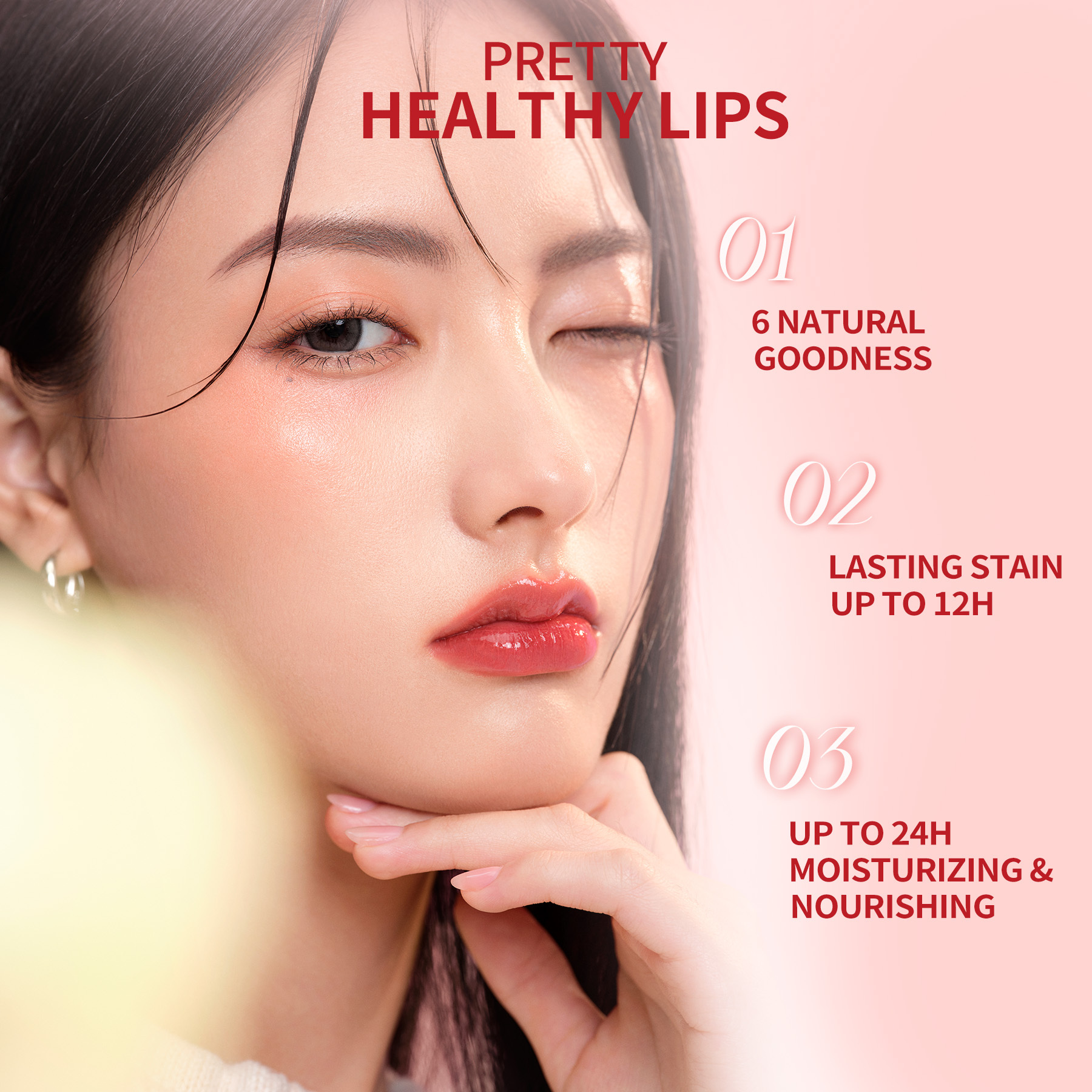 BNB barenbliss Peach Punch Mini Lip Tint Kit Lip Gloss [Natural Nourishment 3-in-1] 3 x 1.5 ml ...