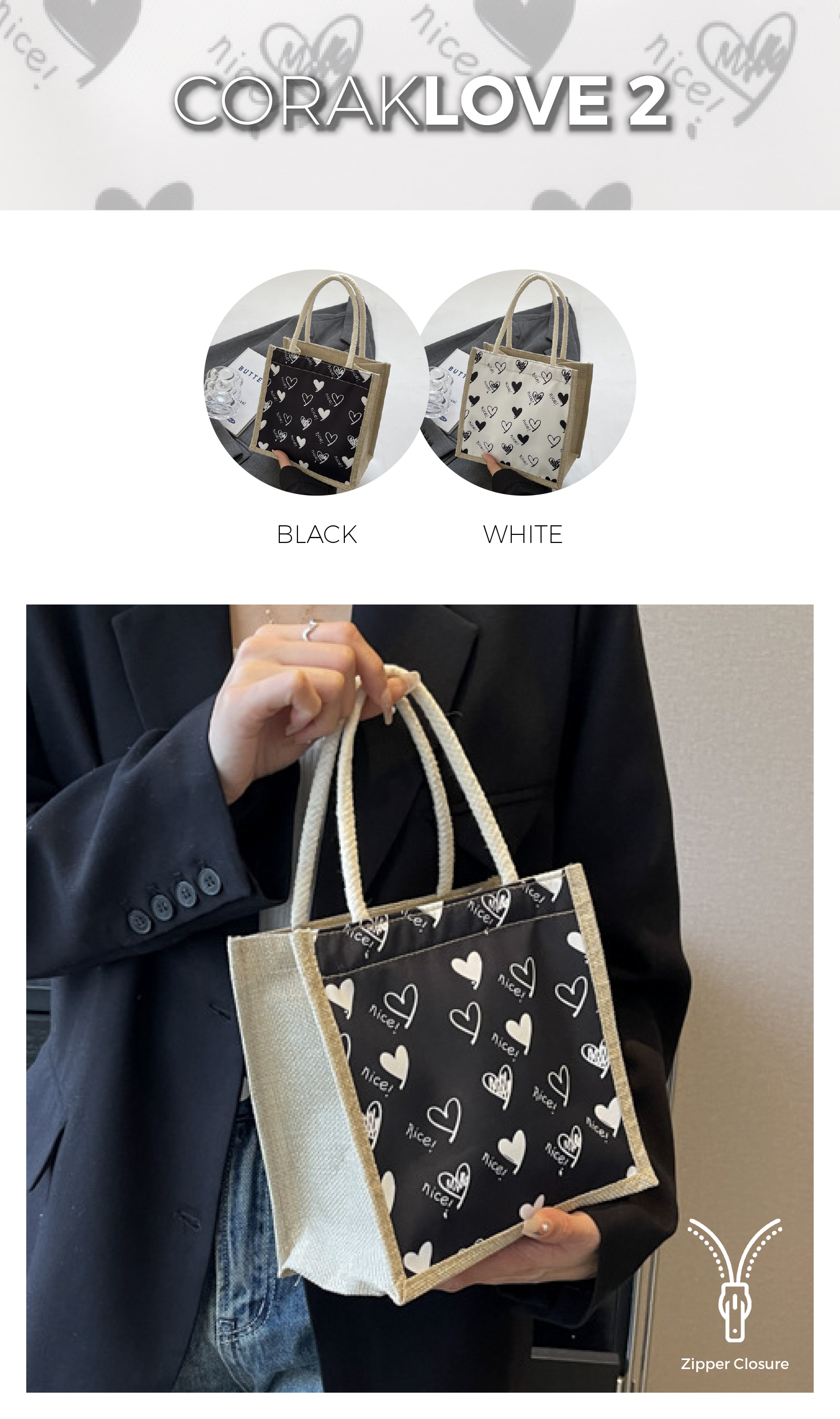 Women Tote Bag Eye-catching Design Jute Bags Patterned Design Event ...
