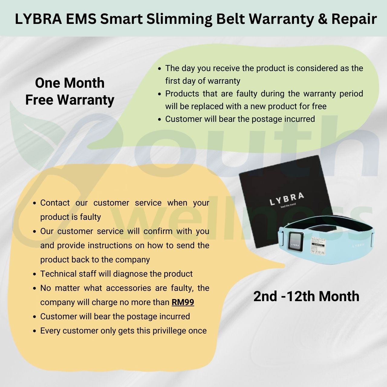 Ready Stock Daily Shipping: LYBRA EMS Smart Slimming Abdomen Belt | Warm Massage Reduce Fat ...