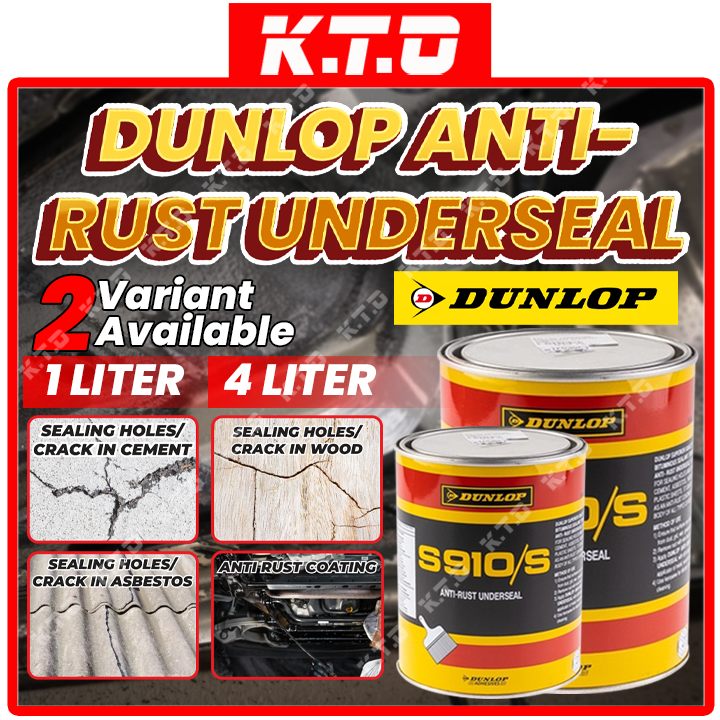 1L / 4L Dunlop S910/S Anti-Rust Underseal Adhesive Kalis Karat Bawah Kedap | Shopee Malaysia