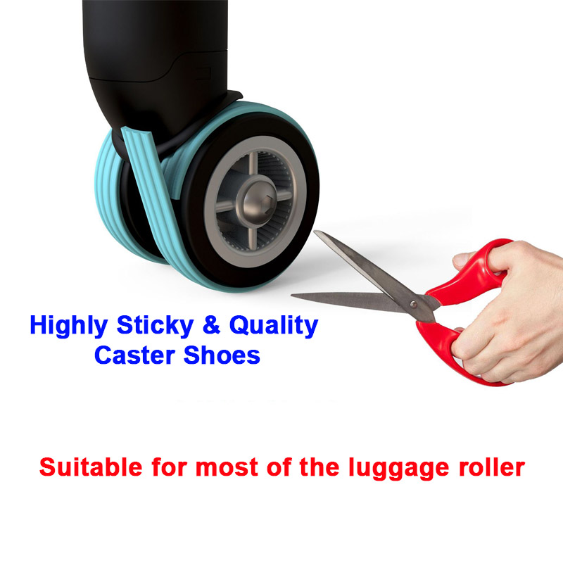 TrioNinja 4Pcs Luggage Wheels Protector Silicone Wheels Caster Shoes ...