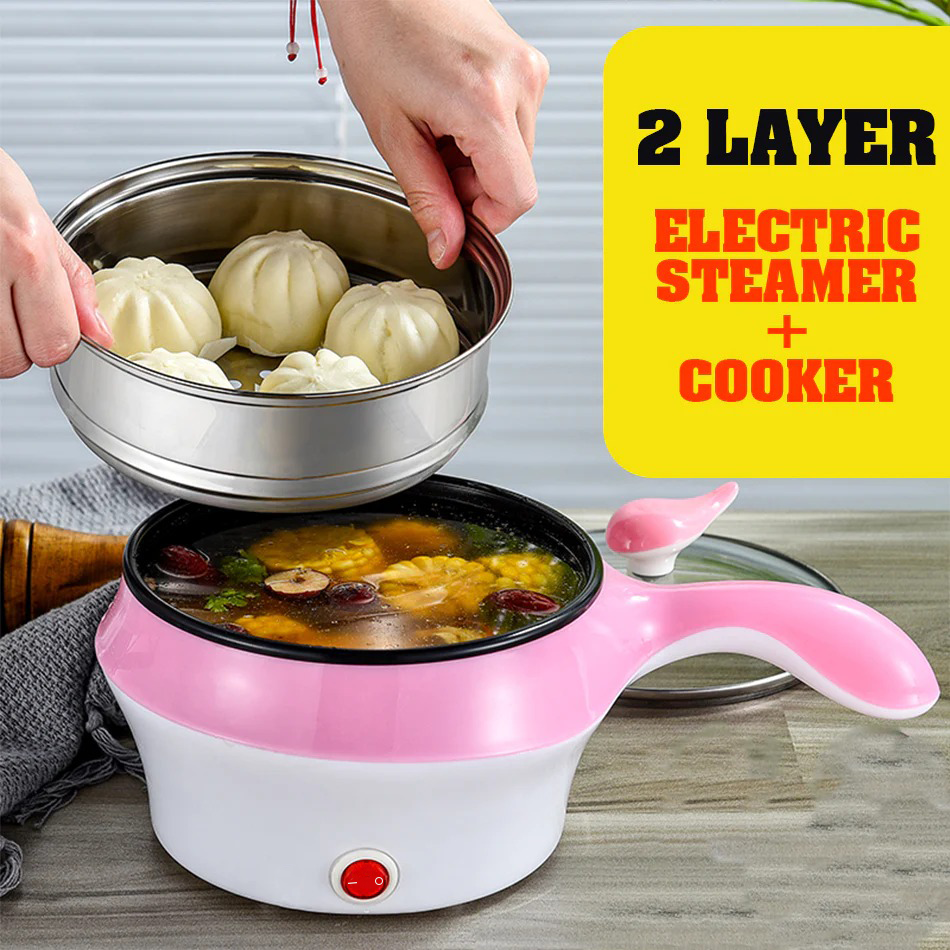 🔥Non Stick🔥 3 pin plug Electric Cooker Multifunction Frying Pan Mini ...
