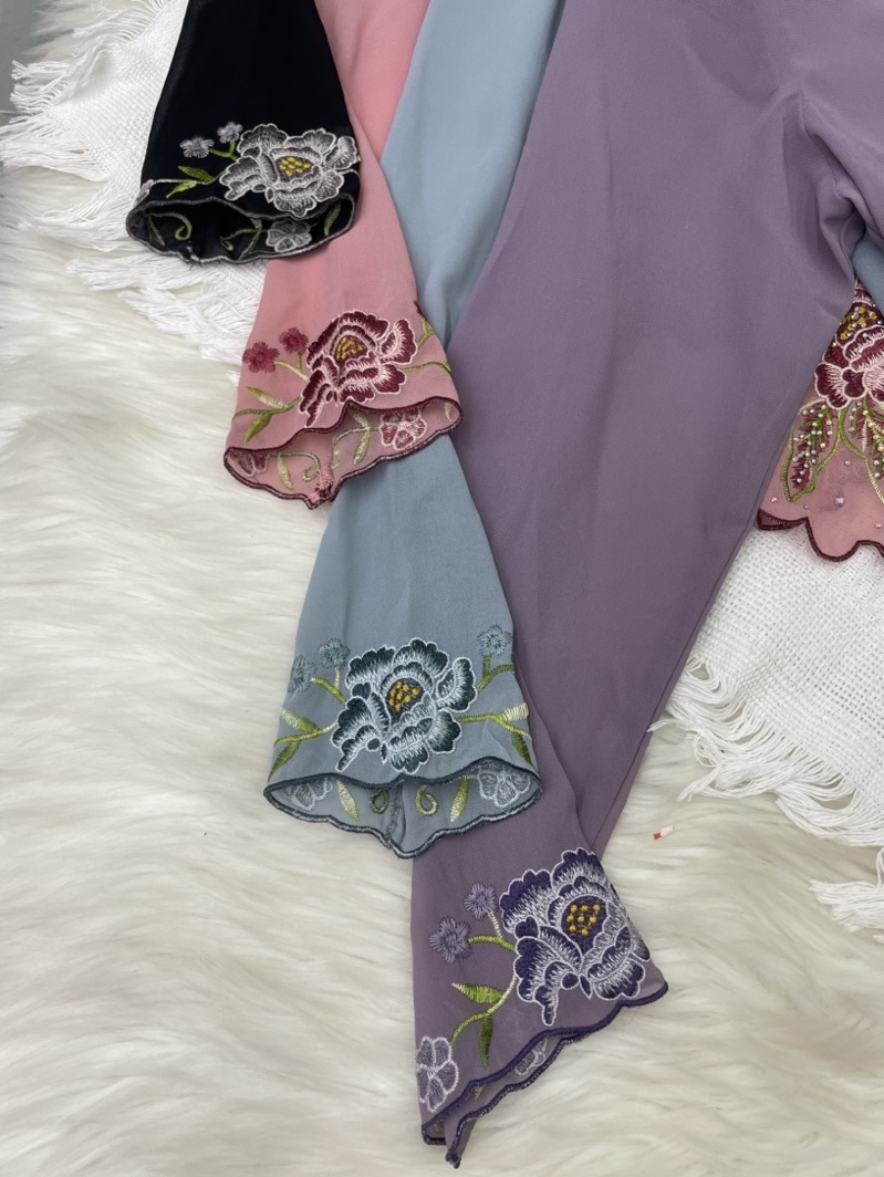 BAJU KEBAYA NYONYA CHIFFON HIGH QUALITY EMBROIDERY SIZE 36-46 | Shopee ...