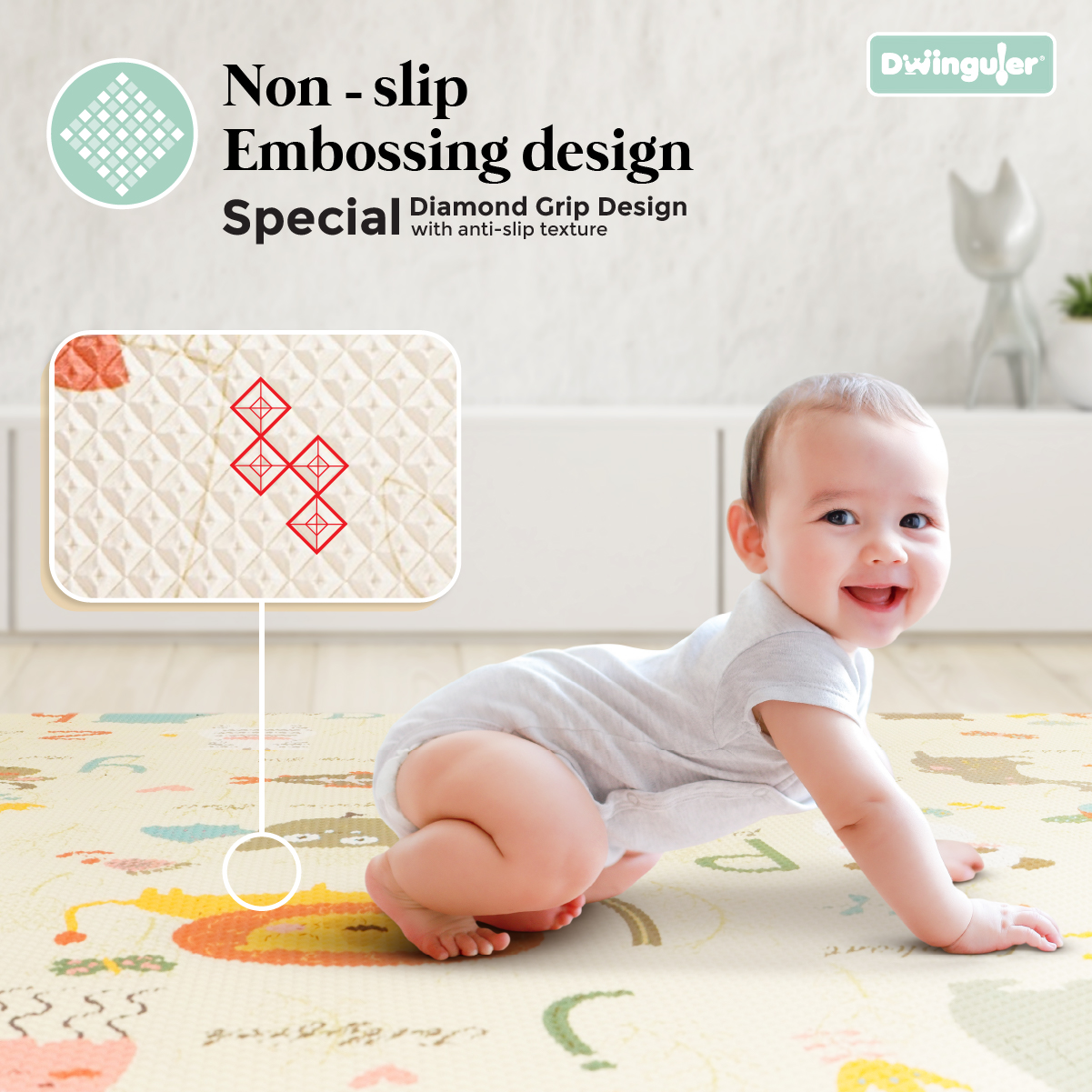 Dwinguler Kids Premium Play Mat Baby Toys Baby Playmat / Sound Playmat ...