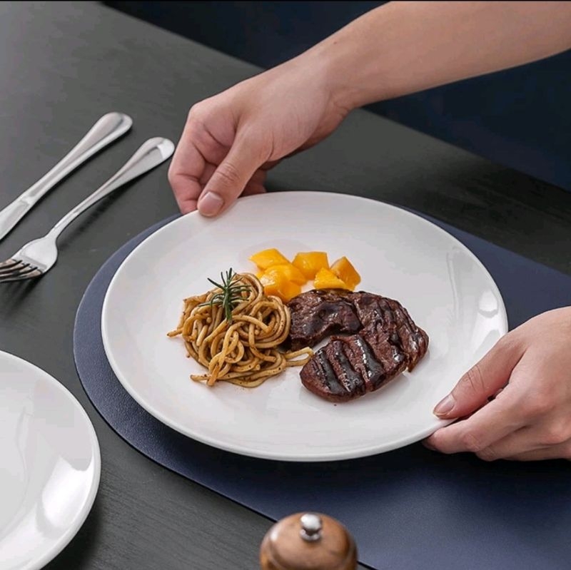 Ceramic KFC Plate 10"/12" Set Pinggan Putih Shallow Round Plates Hotel ...
